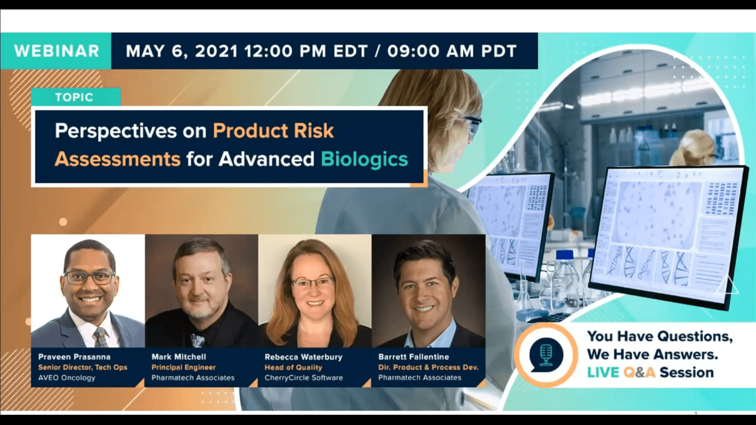 Accelerating QbD: Perspectives on Product Risk Assessments for Advanced ...